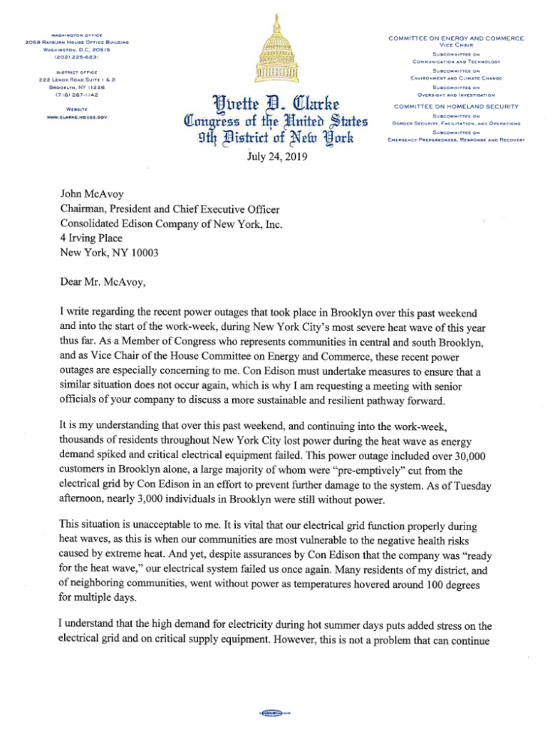 Clarke Demands Answers from Con Edison on Recent Power Outages ...